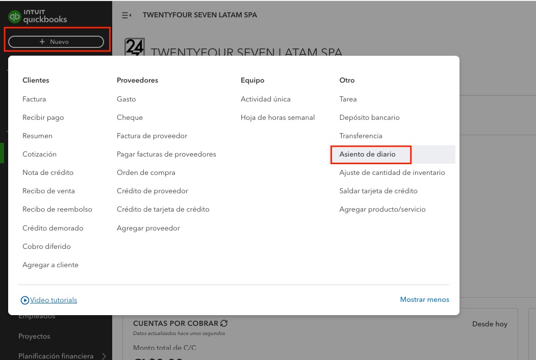 Issue detected in the "Journal Entry" module of QuickBooks