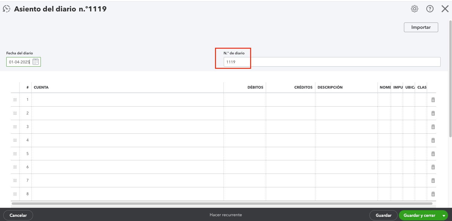 Issue detected in the "Journal Entry" module of QuickBooks