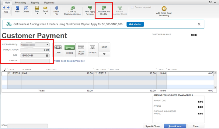 Customer Credit made when Journal Entry entered for Inventory Product ...