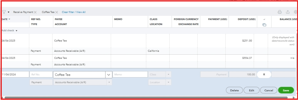 Deleted duplicate payments and now balances are messed up - cannot ...