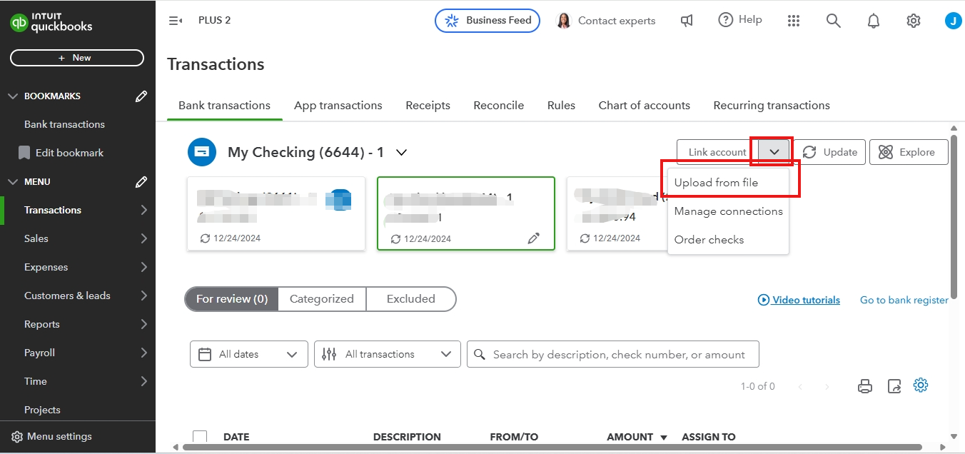 missing bank transactions