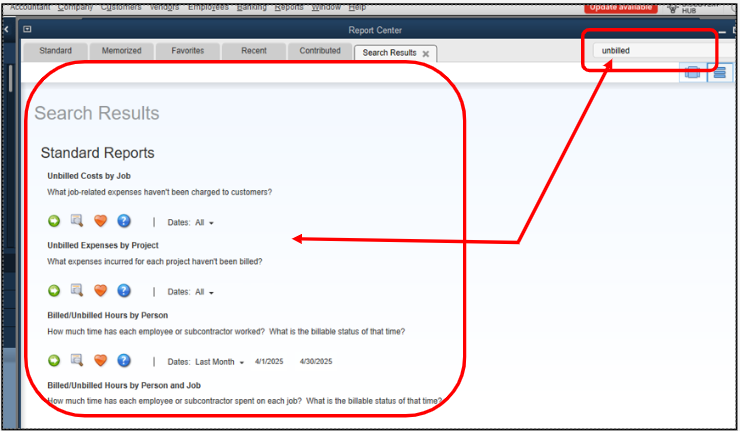 Solved: Is there an way to get an report showing unbilled items