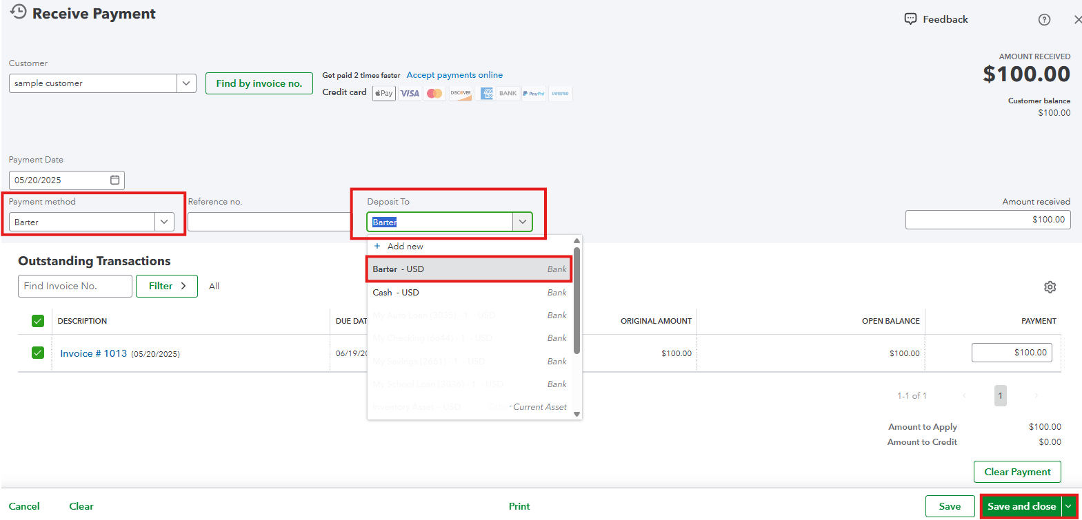 how do I add a payment method to be able to accept trade? keeping a ...