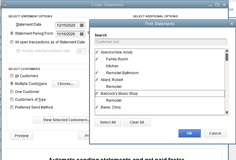 Customer Statements (4500 Customer Limit) Workaround | QuickBooks Community