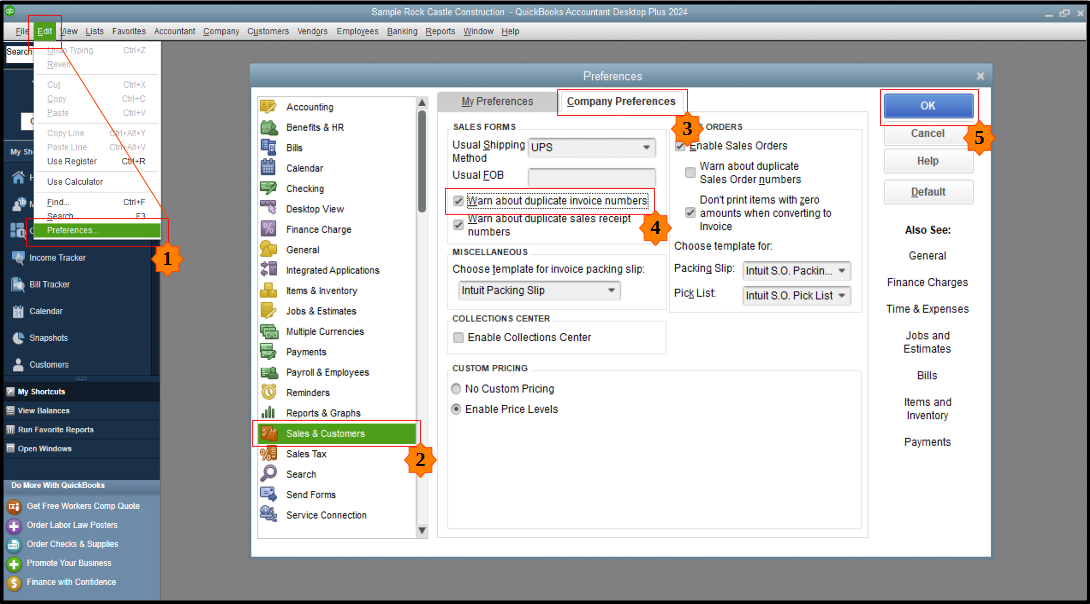 Duplicate Invoice Numbers Quickbooks Community
