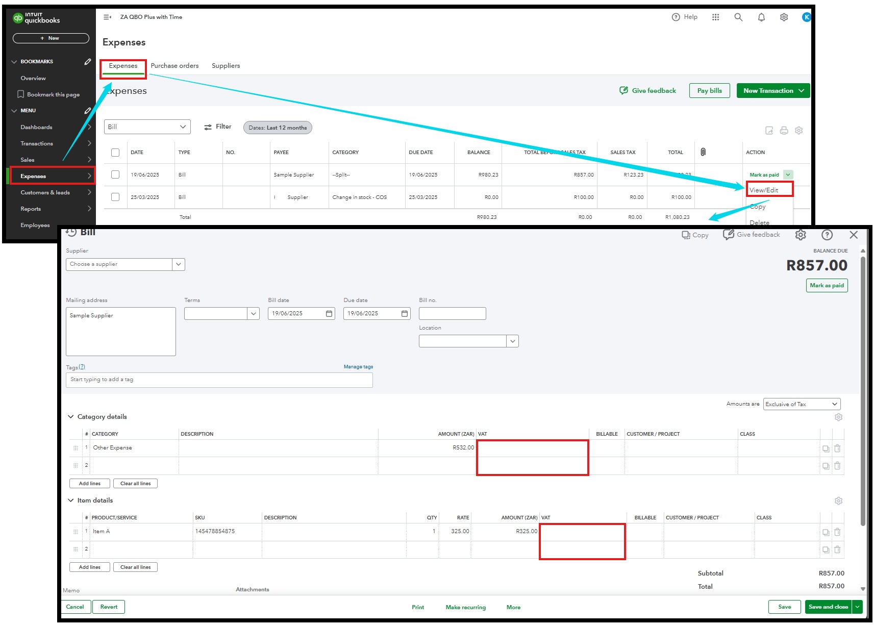 Solved: How to capture Customs VAT so the amount is allocated to the ...