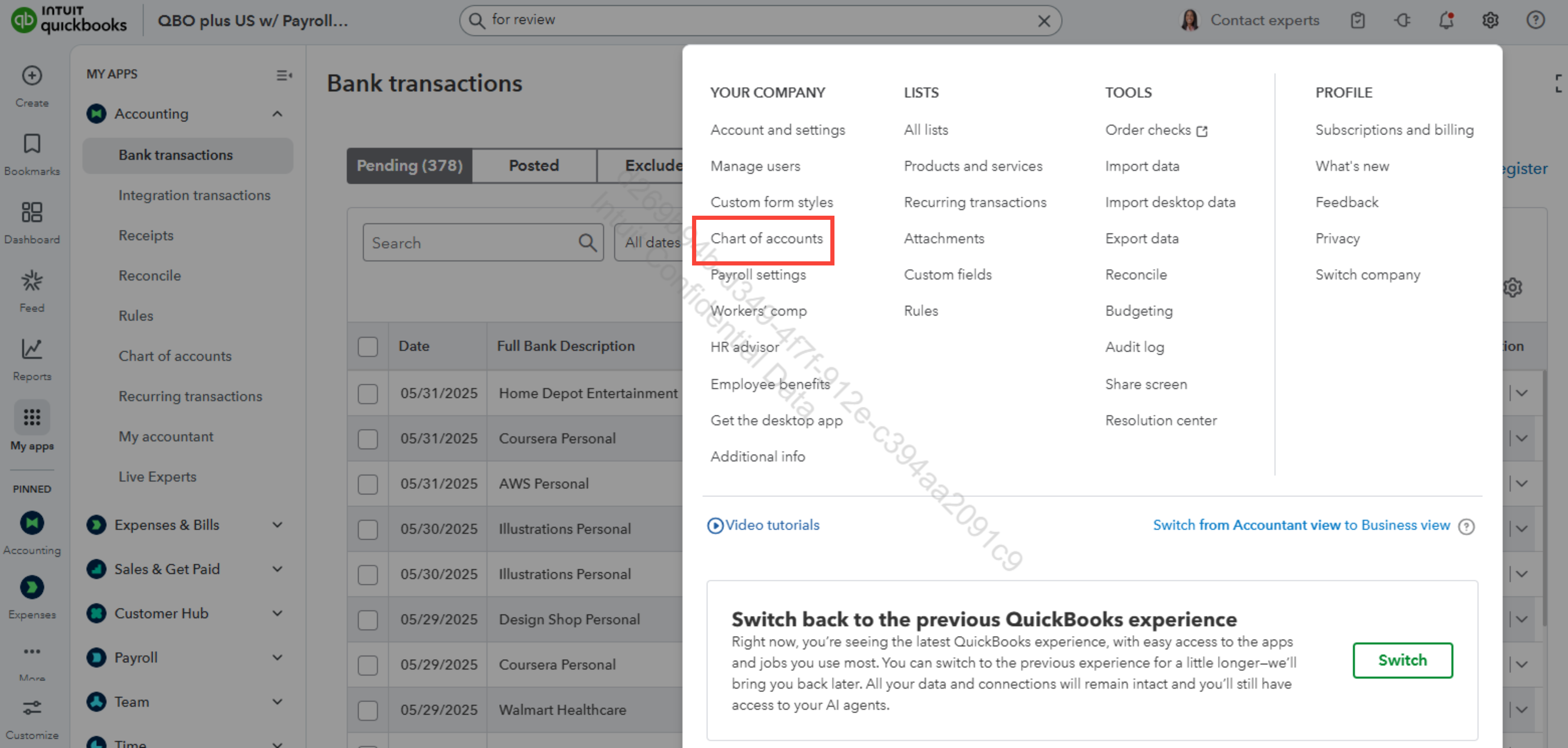 Solved: How to recover when posting a bank transaction with the wrong ...