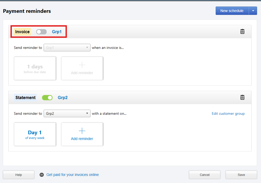 Set up payment reminders | QuickBooks Community