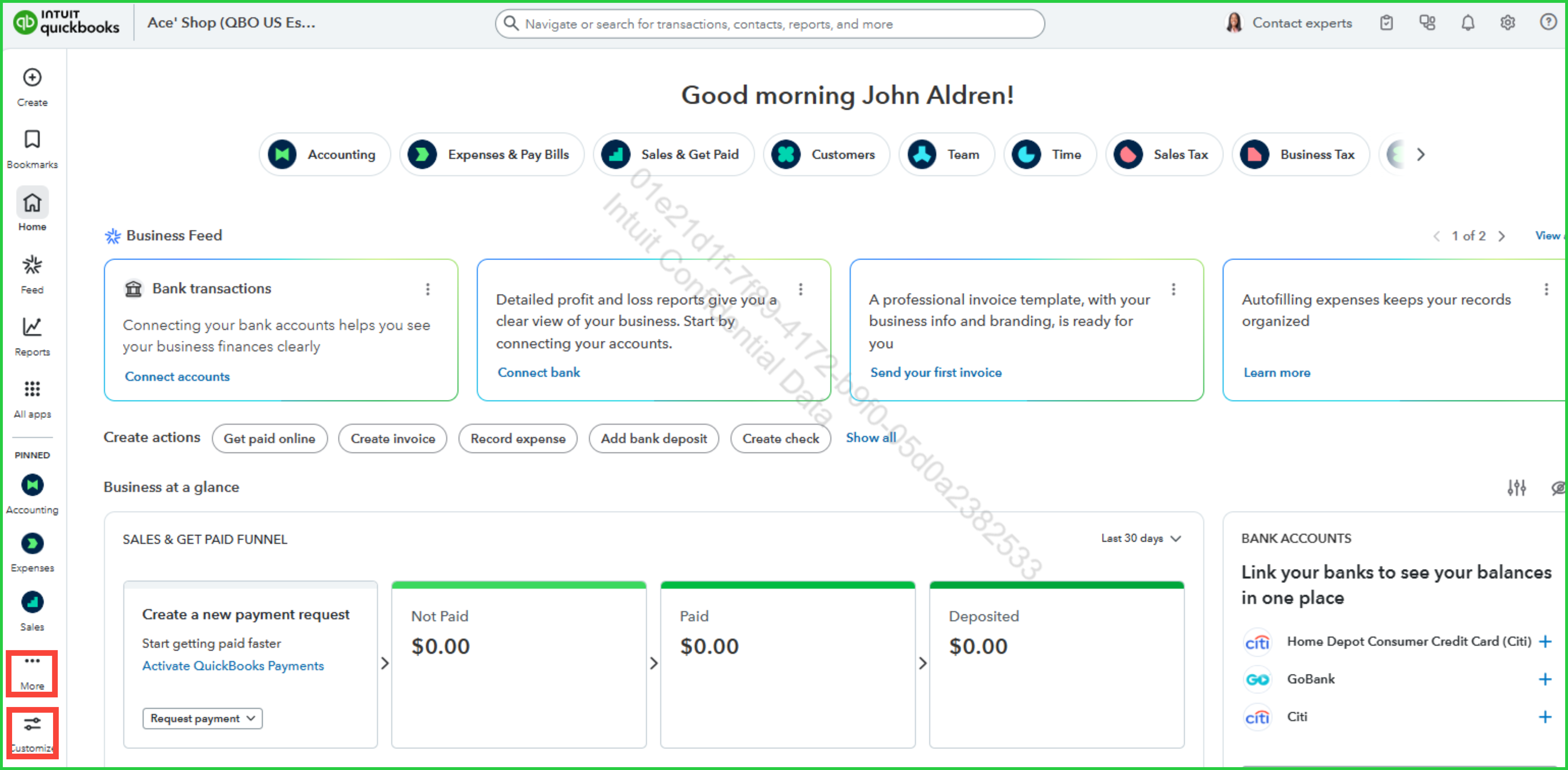 Revert to old Side Menu? | QuickBooks Community
