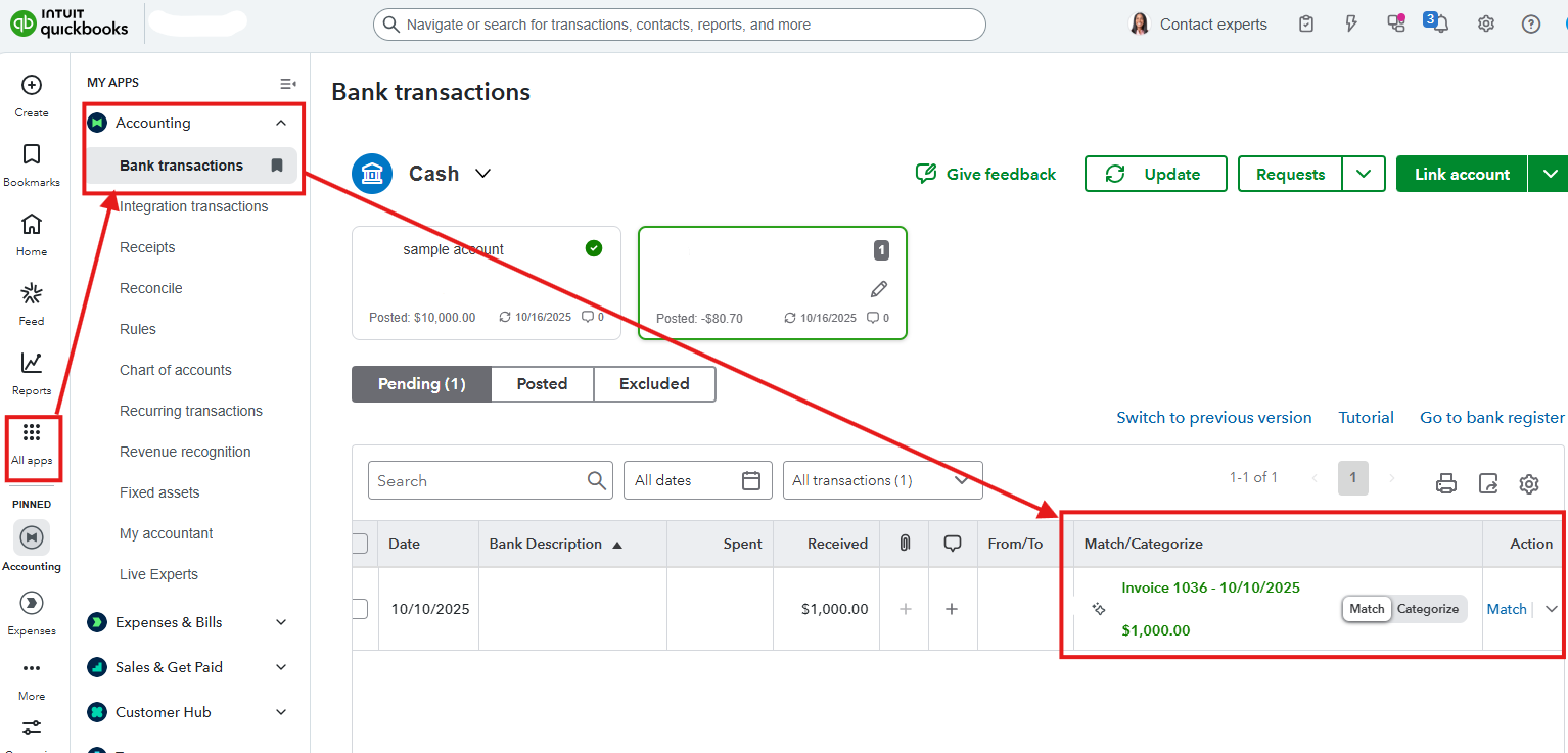 Billing client through their portal- not sending invoice | QuickBooks ...