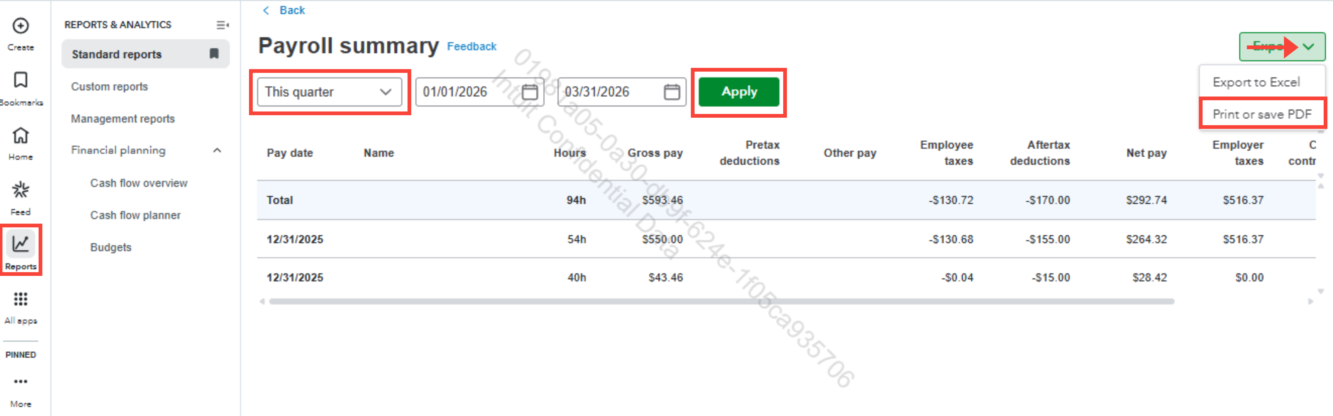 HOW DO I PRINT QUARTLY PAYROLL REPORTS WITH THE ONLINE QUICKBOOKS ...