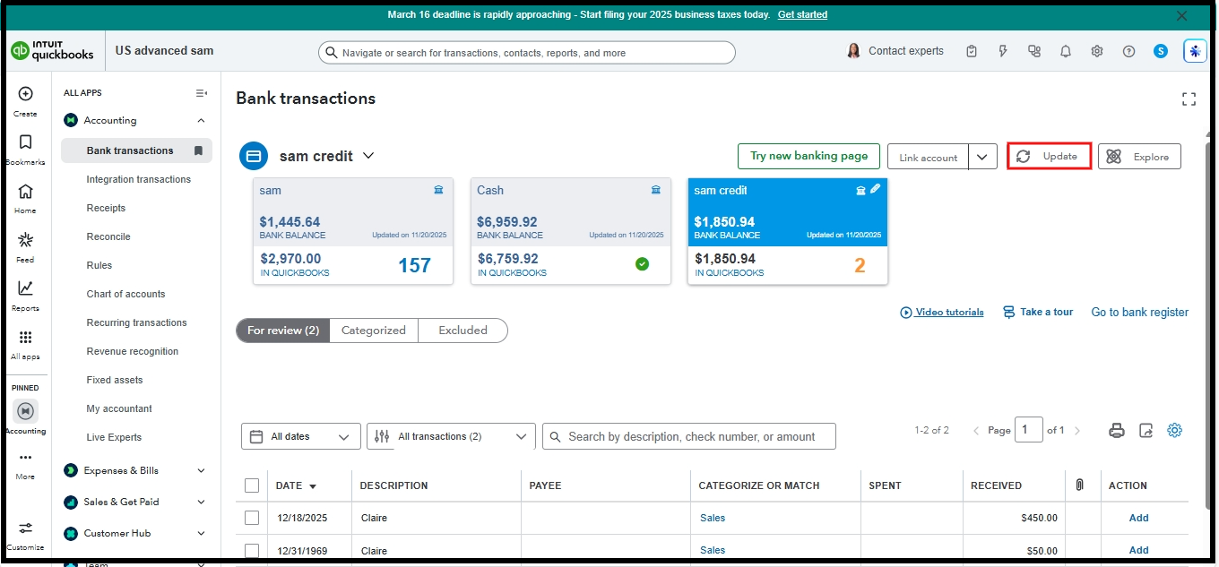 How do I link my bank account? | QuickBooks Community