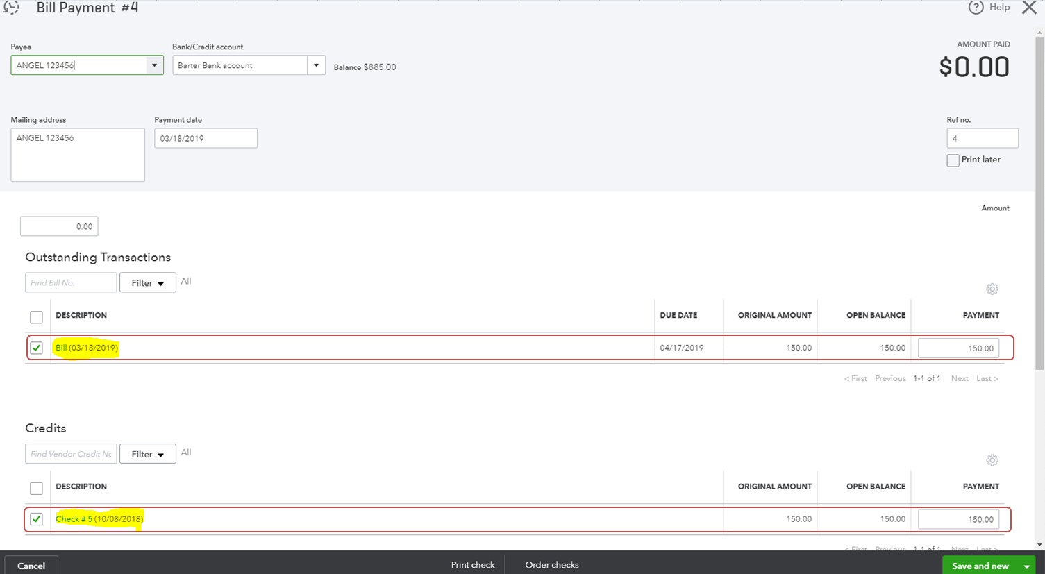 Solved: Unapplied Bill Payment Check | QuickBooks Community