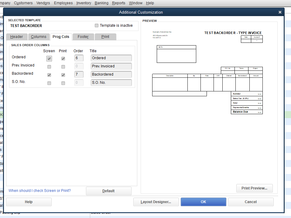 Layout designer and print preview don't match