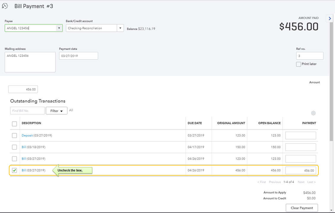 Fraudulently Deposited Check to Vendor