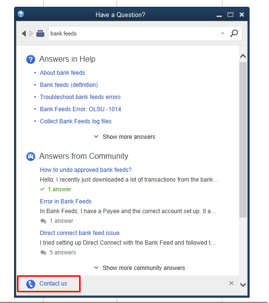 Bank feeds not working/saying to add new account but account exists already