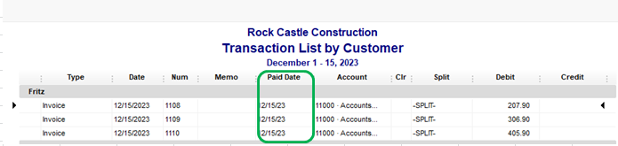 Solved: Transaction List by Customer Report