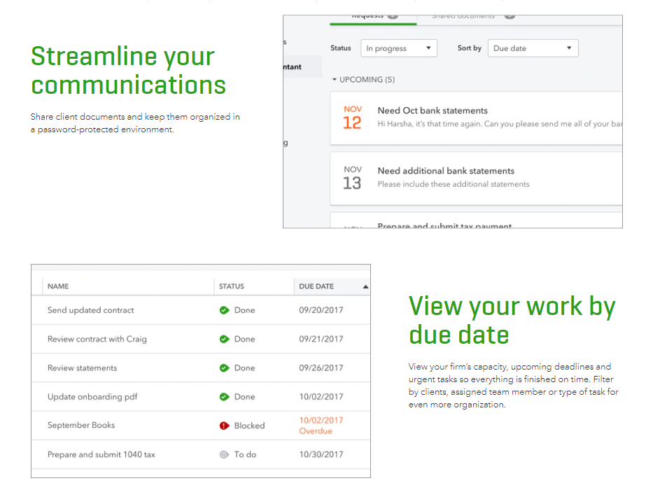 Practice Management and the Work tab in QBOA