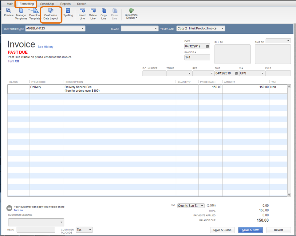 Solved: How do I get the new past due stamp from showing up on invoices?
