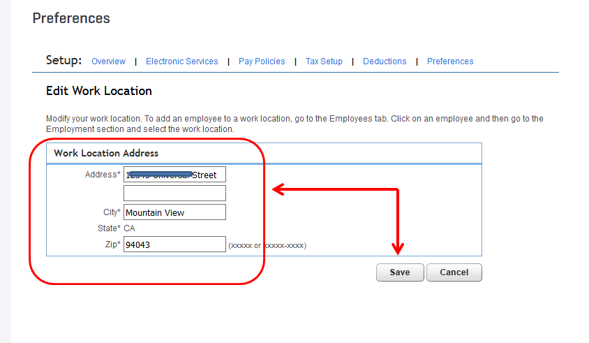 How do I change the business address to be reflected with the proper ...