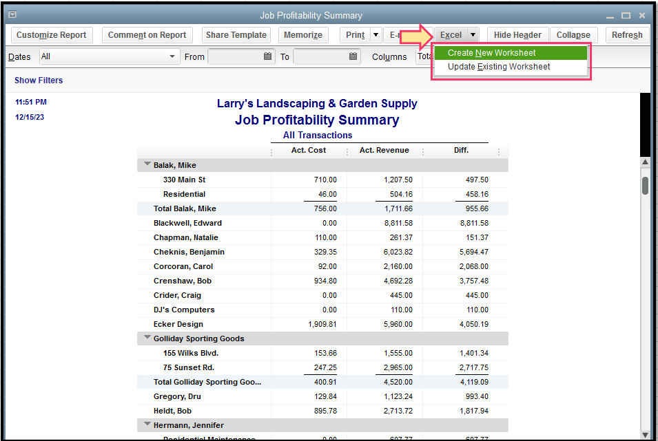 Job Profitability Reports - Accurate cross-year reporting