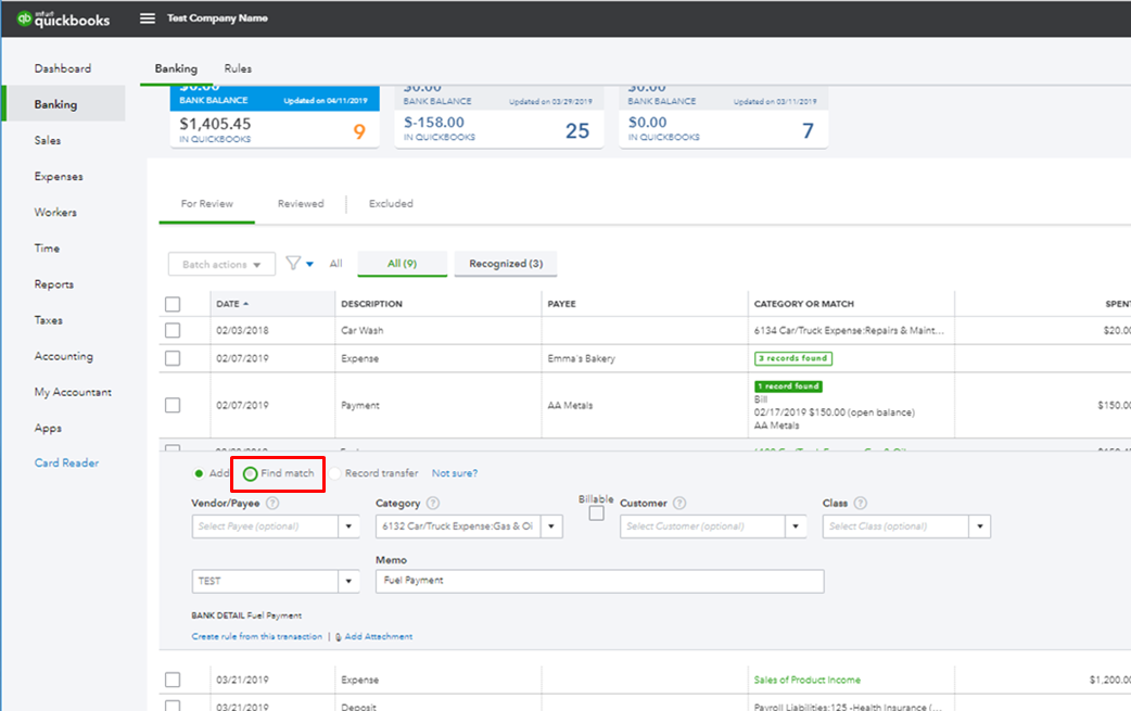 Solved: The "Matching Transactions" screen is missing some of my open ...
