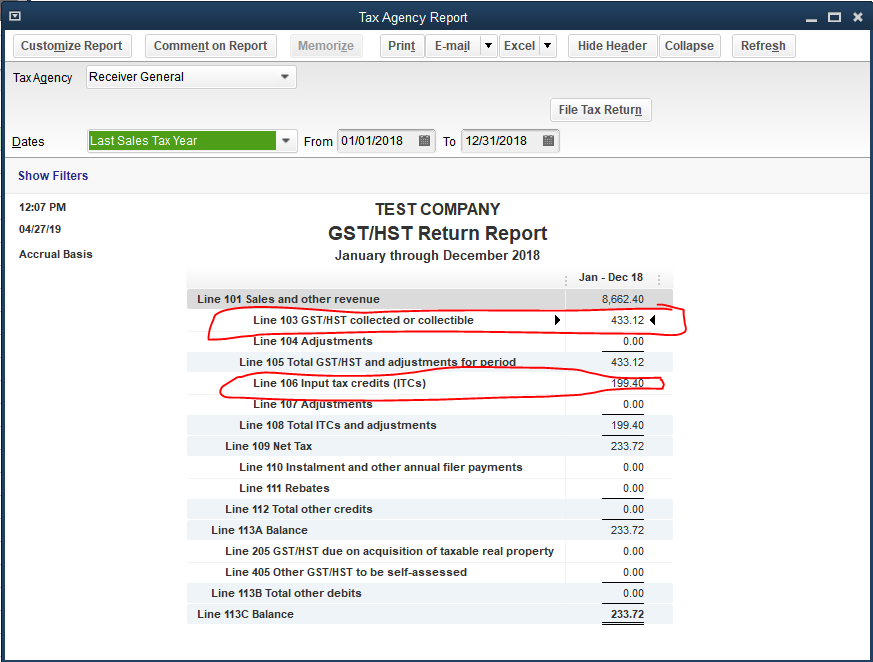 Sales Tax Adjustment
