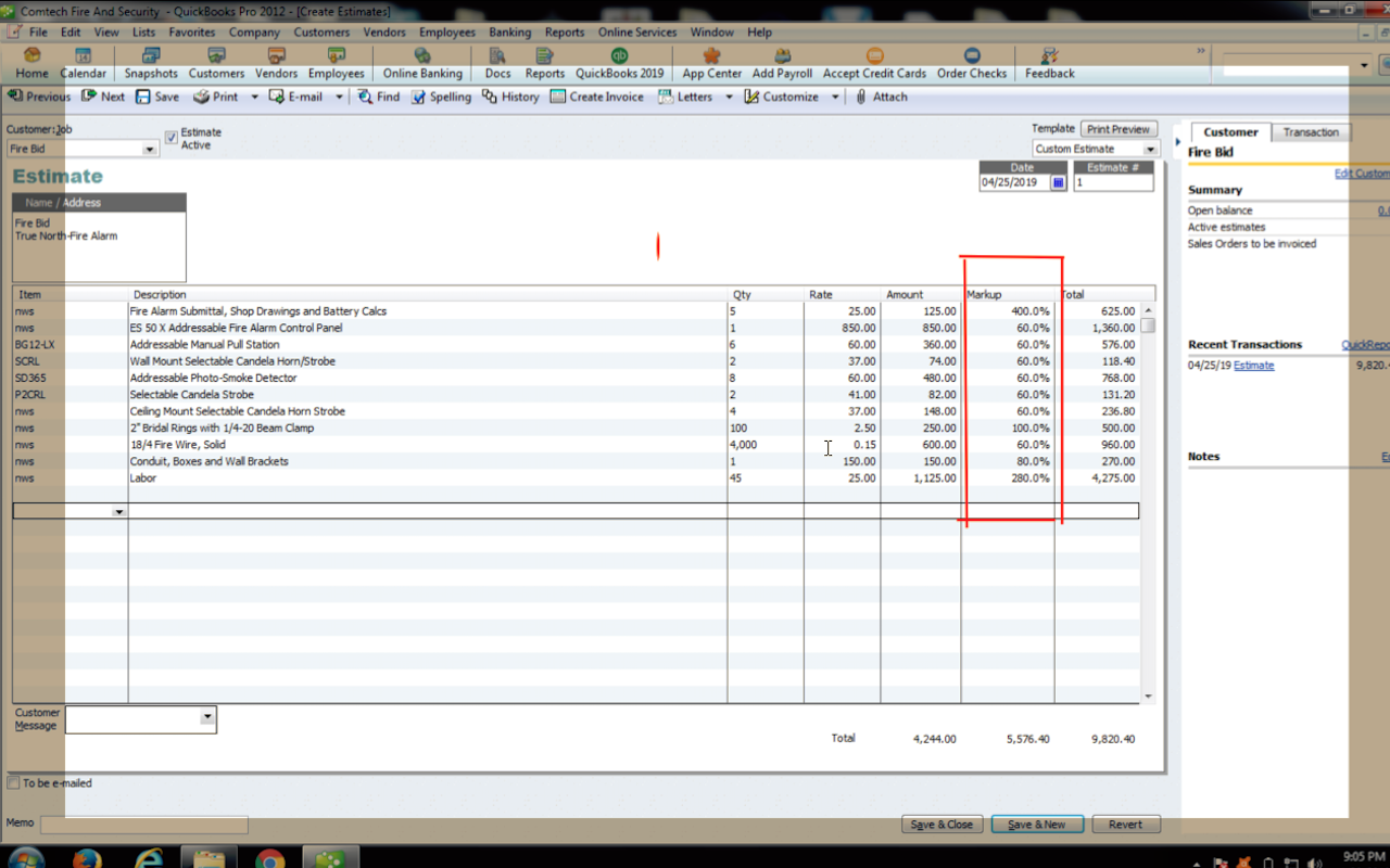 Solved: How do I add markup to my cost of products on an estimate on ...