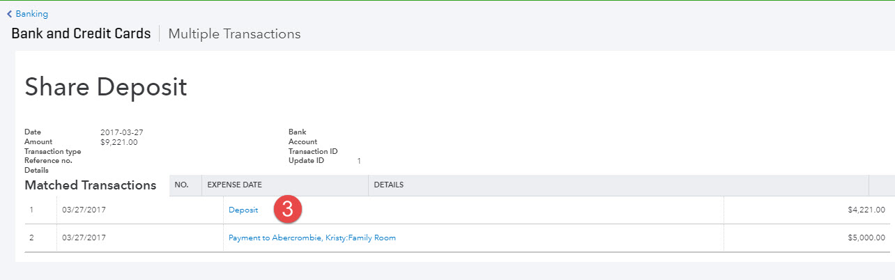 Solved: Resolving Difference when Matching Transactions in Quickbooks