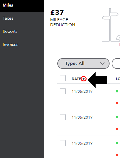 When adding Mileage manually, the order in which e...
