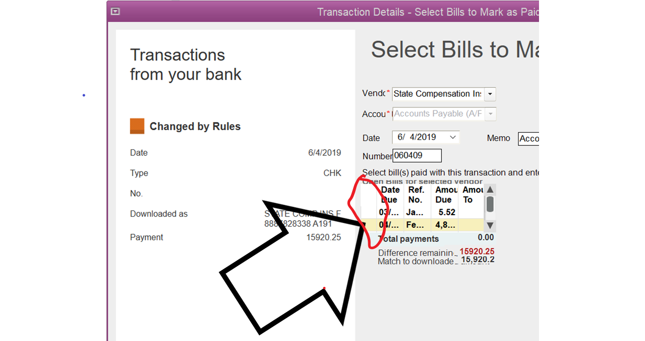 How do you mark a bill paid when you downloaded the payment from the ...