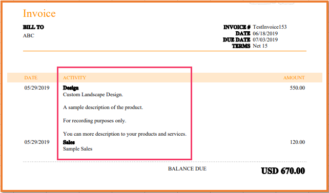 How can I get th 'Description' column in the INVOICING/Invoices screen ...