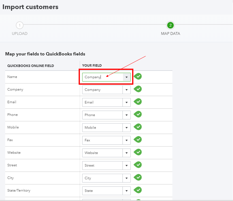 I Want To Import A Customer File I Only Have Company Name Not Personal