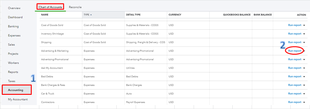 Solved: How to sort account quick report by the amount