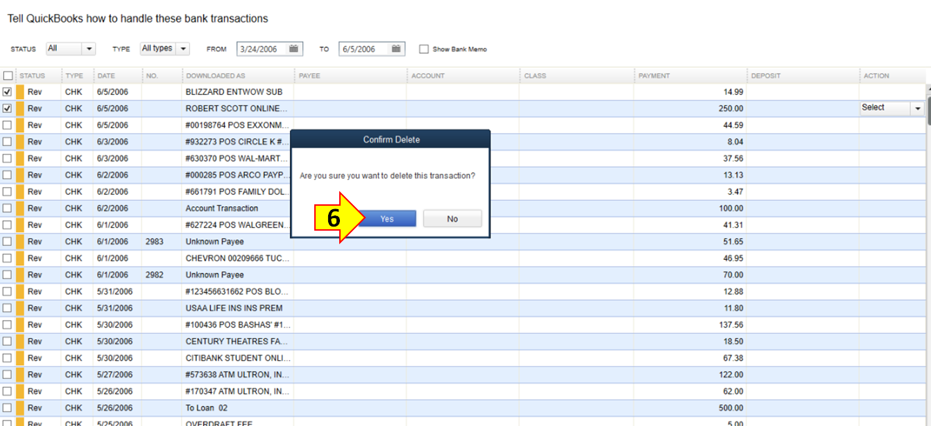 How to delete duplicate deposit?