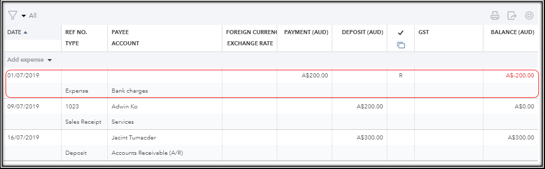 How do I adjust an opening bank balance for a bank account with an ...