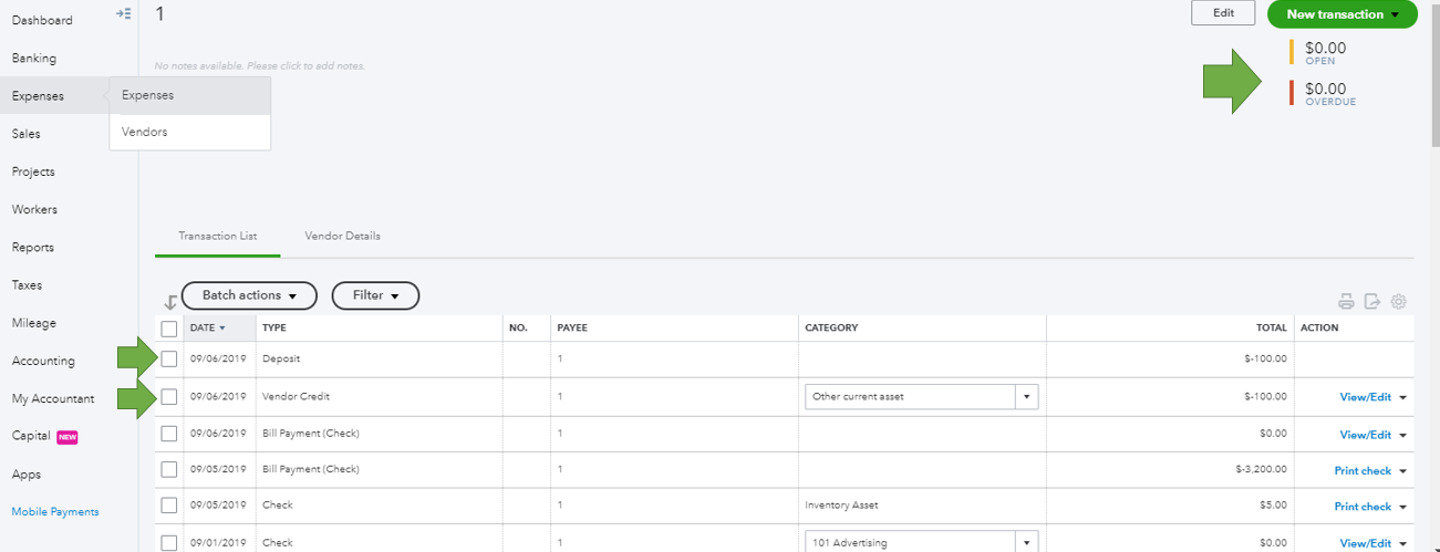 Solved: How can I process a refund check from a vendor when the refund ...