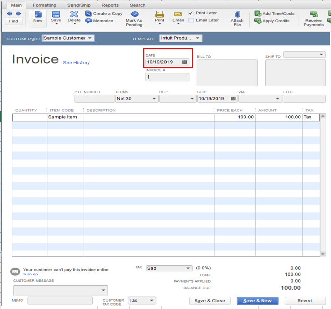 Solved: How do I create advance invoice for the next month without ...