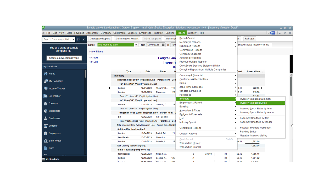 How do I create a report to show total items sold, item #, descrip, avg ...