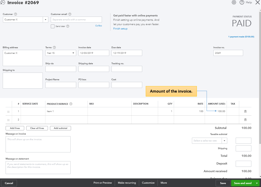 Solved: Recording a wire fee
