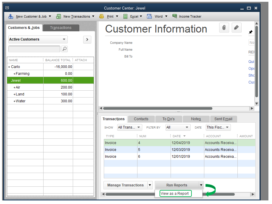 Solved: Customer statement: list transactions by date
