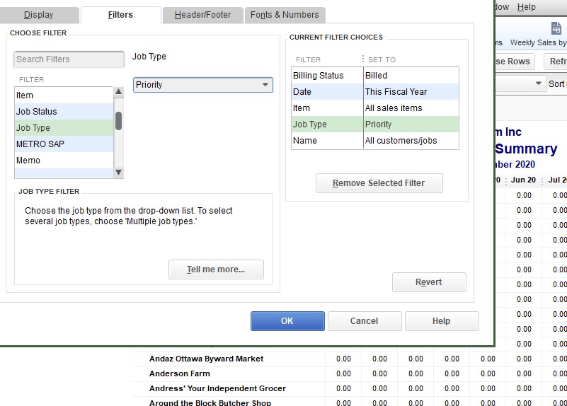 Filtering Sales Reports | QuickBooks Community
