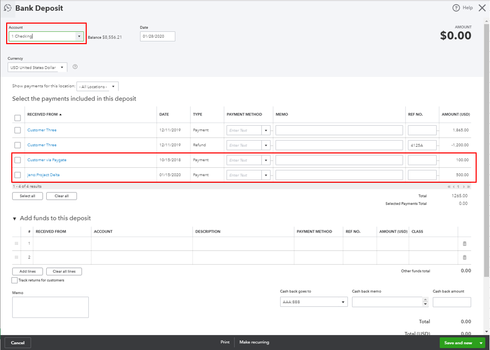 Solved: Undeposited Funds account