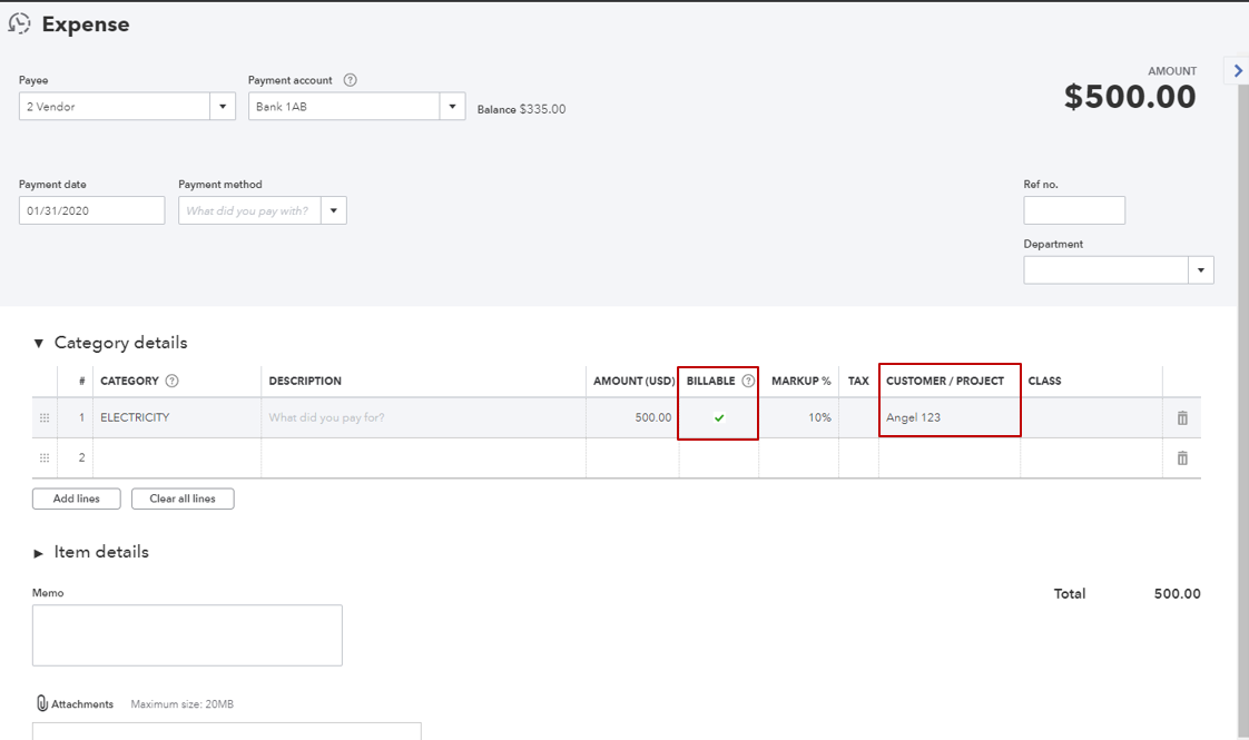 Can I add a billable expense from a prior year to a current year invoice?