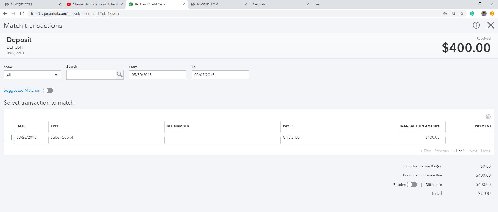 Solved: Daily Sales and imported deposits
