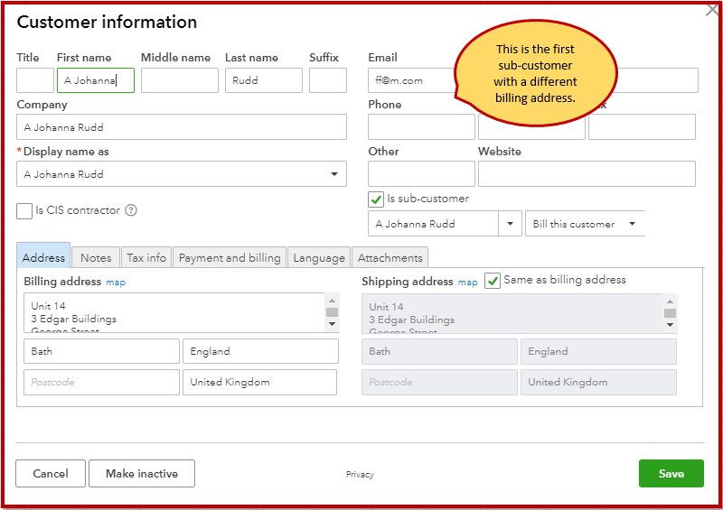 Solved: Managing multiple addresses for one customer