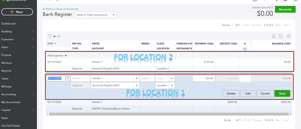 Can you split transactions with different territories? If so how?