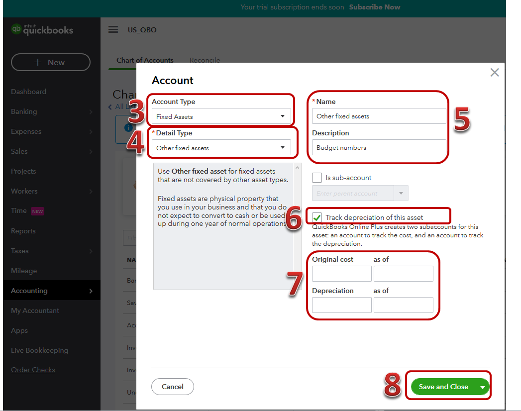 Is there a way to enter budget numbers for Fixed Assets?