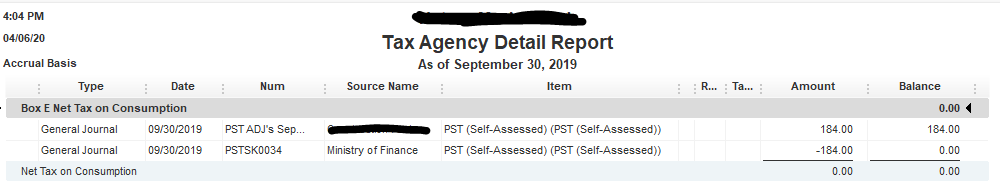 Sales Tax Adjustment
