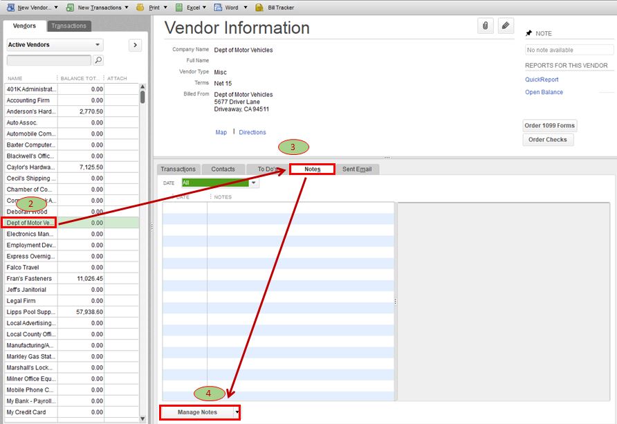 How can I add a "notes" option to vendor bills- similar to the "notes ...